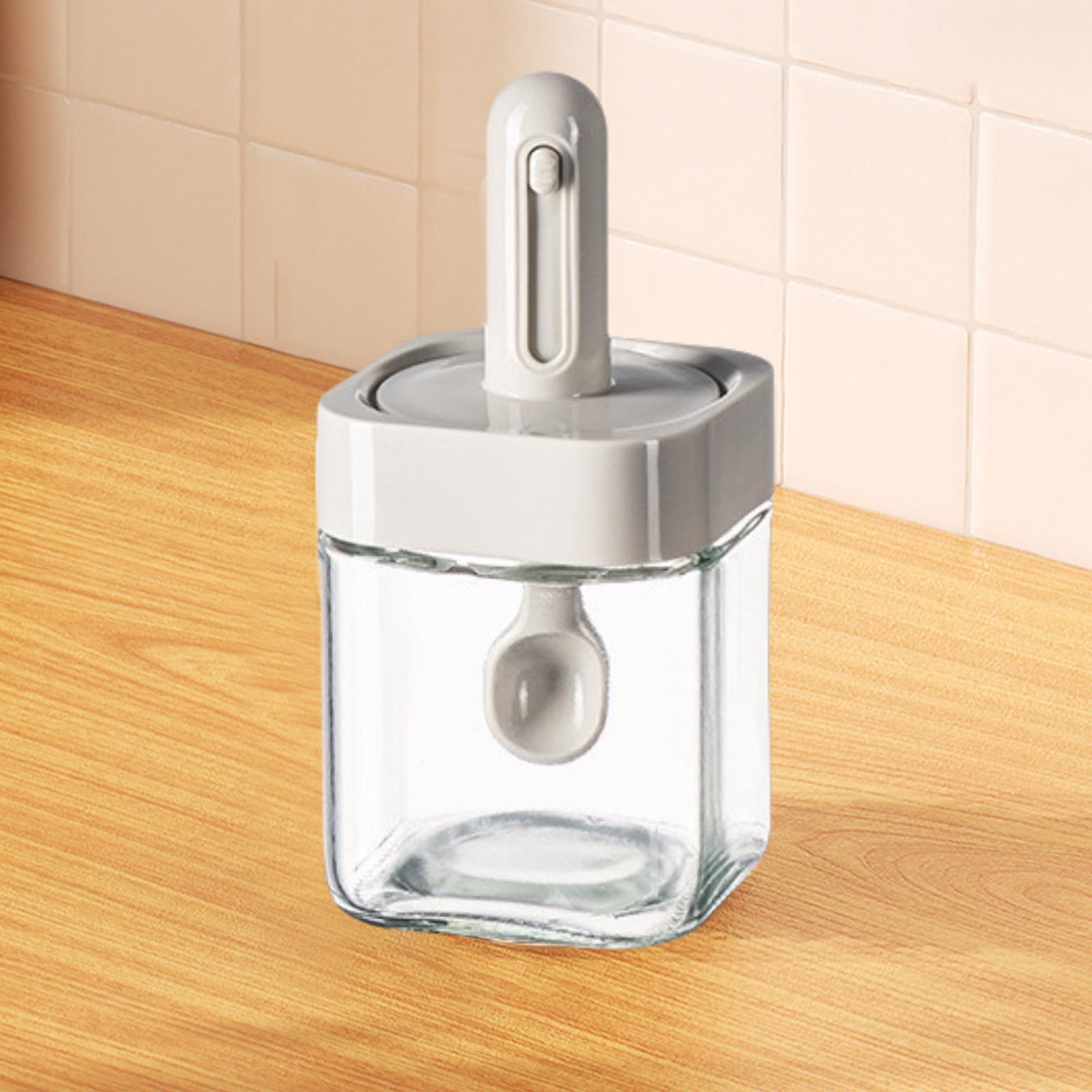 Ckraxd Glass Spice Jar with Flip-Top Lid for Easy Use, Compact Spice ...