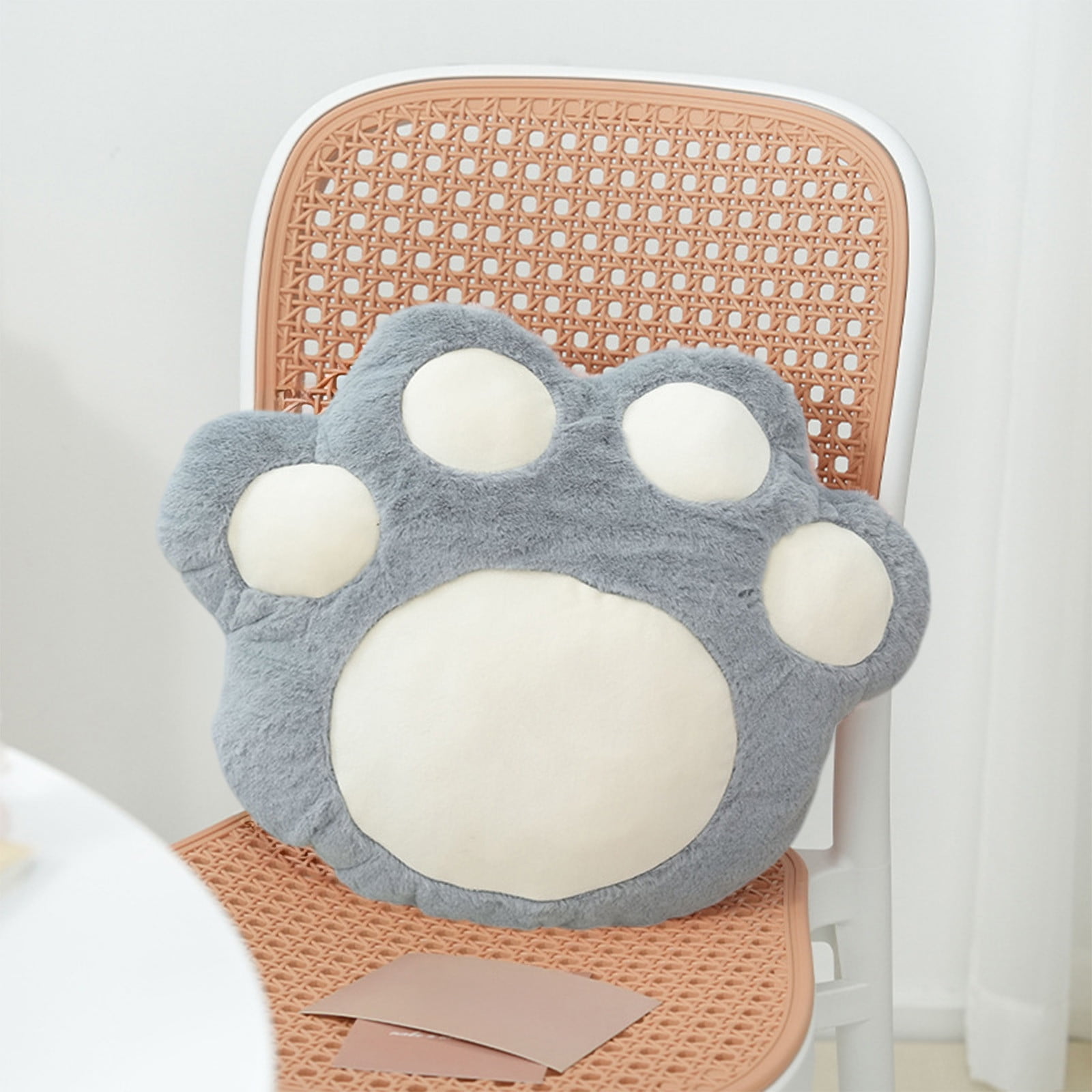 Ckraxd Gray Cat Claw Throw Pillow - Soft & Comfortable Floor/Sofa ...