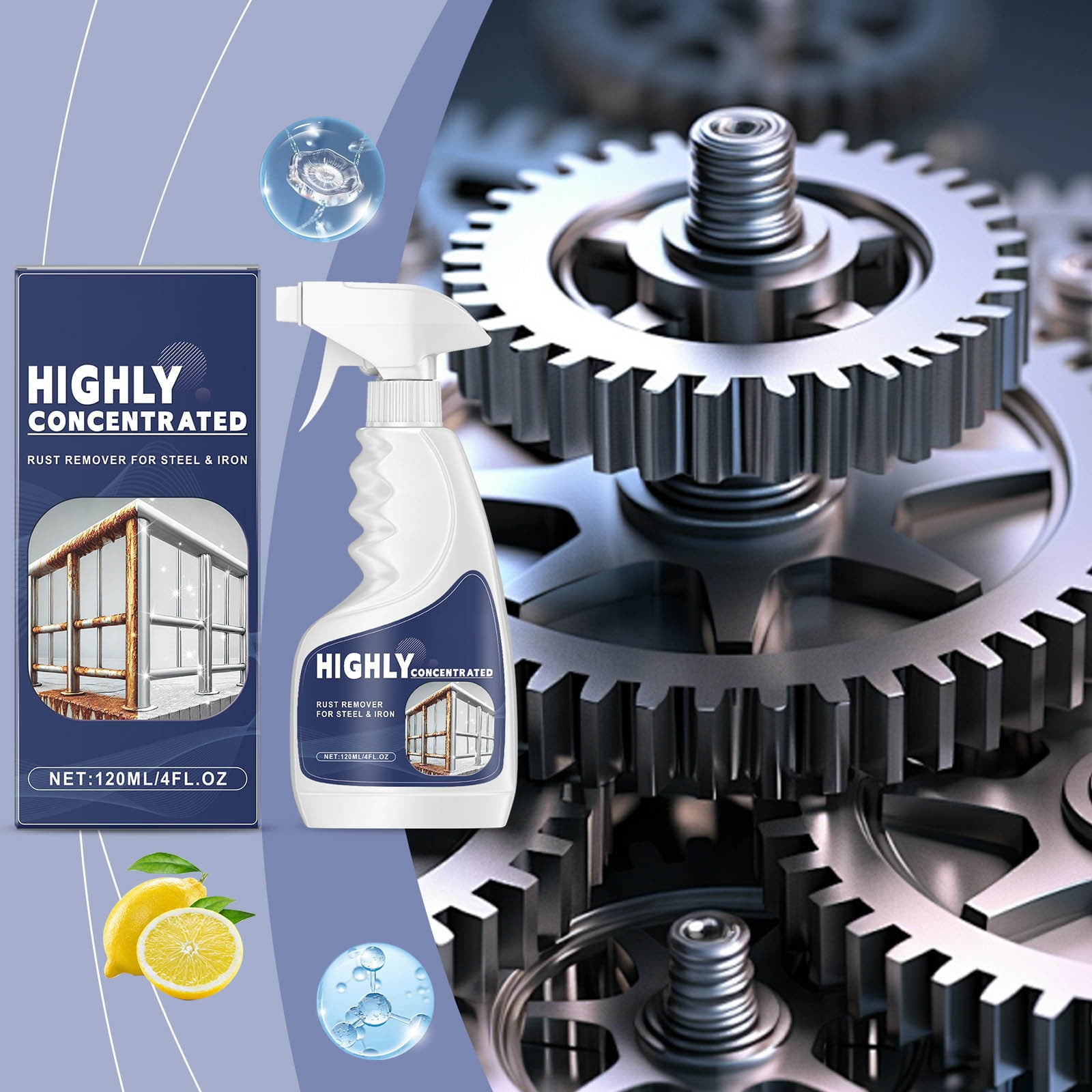 Ckraxd Highly Concentrated Rust Remover for Steel and Iron, Fast-Acting ...