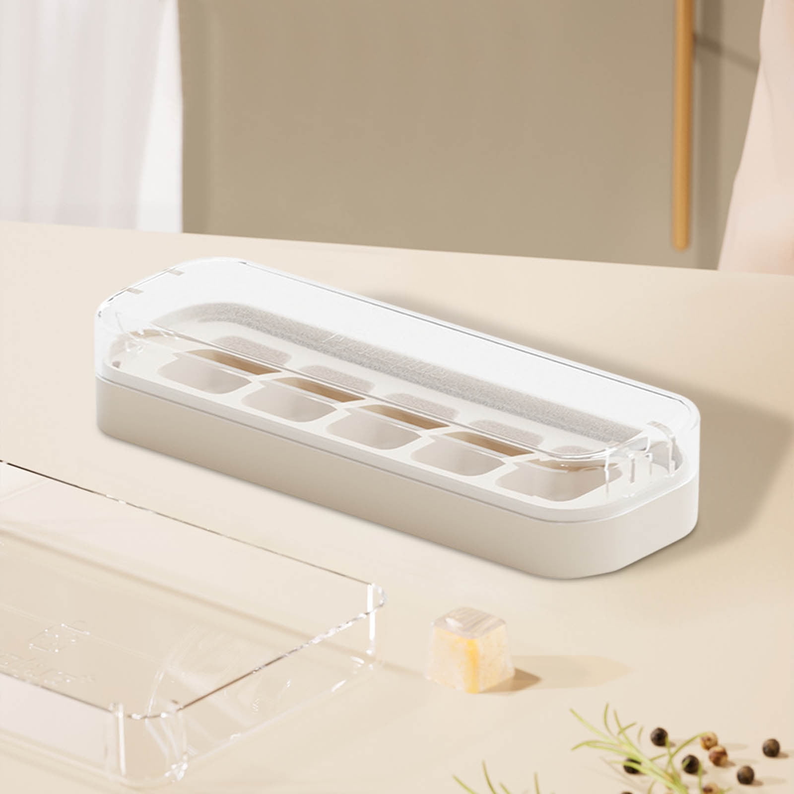 Ckraxd Homemade Ice Block Maker 5-Cube Food-Grade Ice Molds with Odor ...