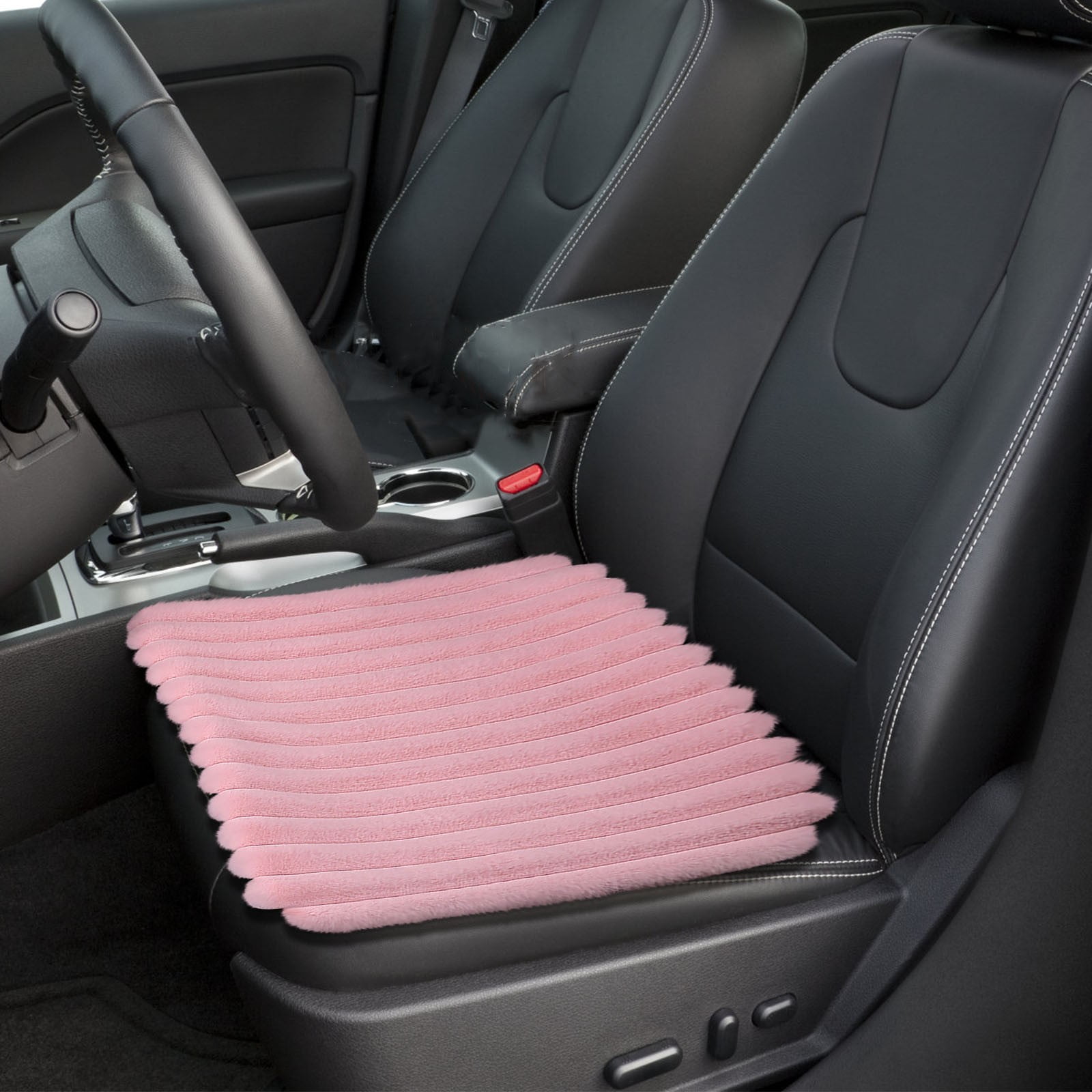 Ckraxd Horizontal Plush Car Seat Cushion, Warm Front Single Seat Cover ...