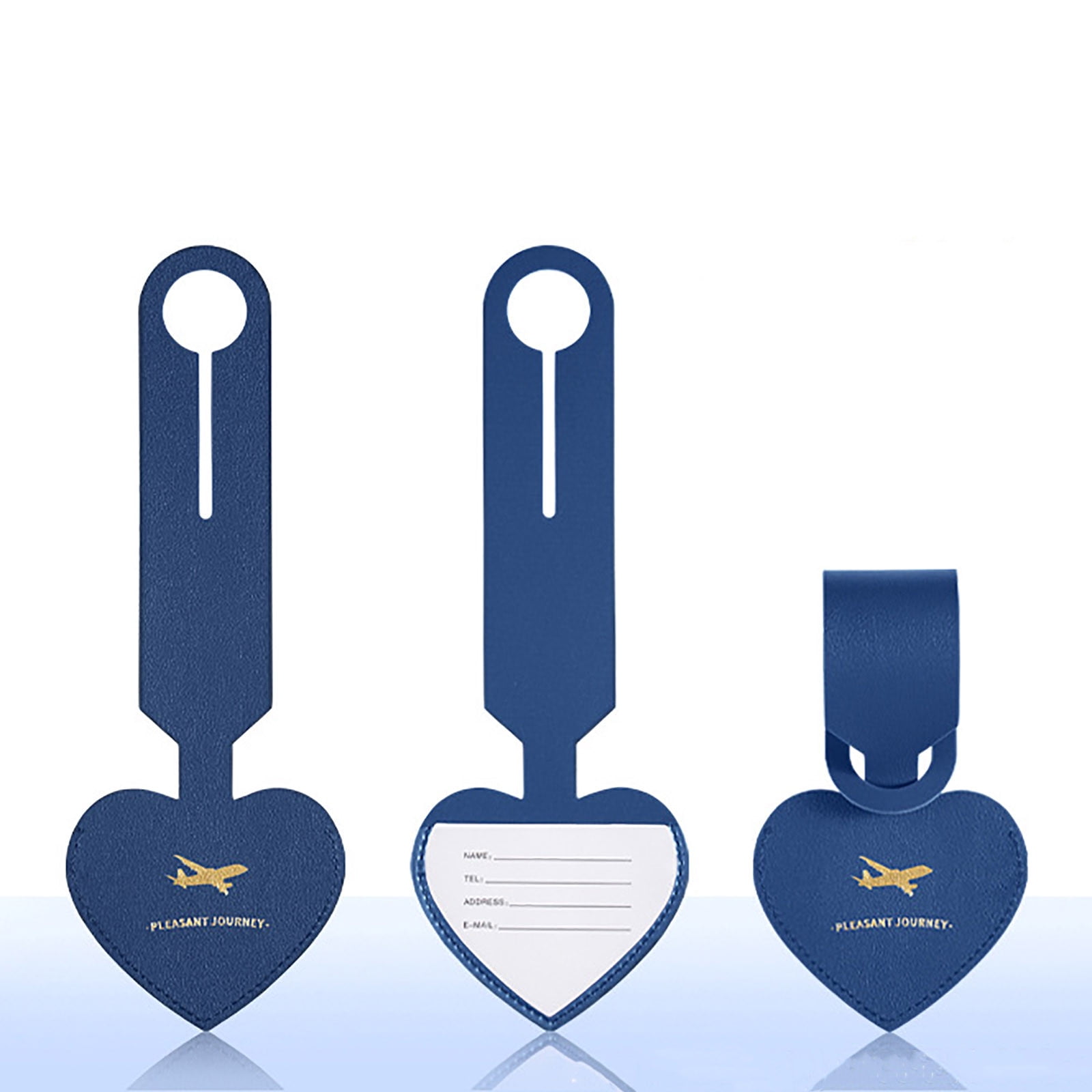 Ckraxd Leather Luggage Tag, Travel Boarding Card Holder, Custom Baggage ...