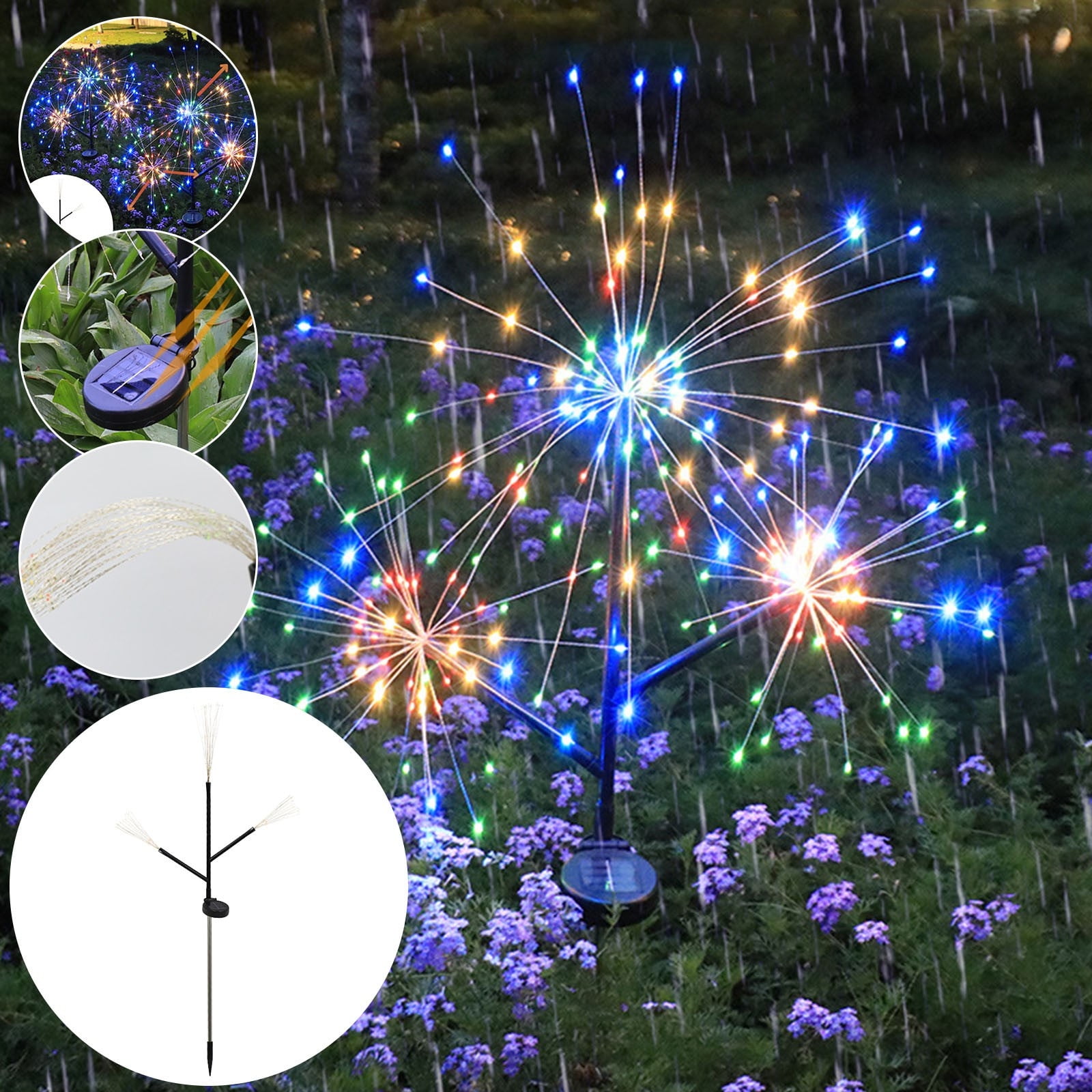 Ckraxd Outdoor Waterproof Solar Garden Light Plug-in LED Patio Night ...