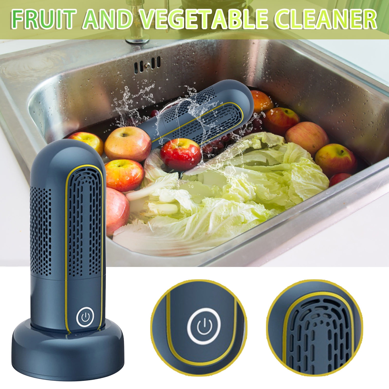 Ckraxd Portable Fruit and Vegetable Washer with USB Charging - Quick ...