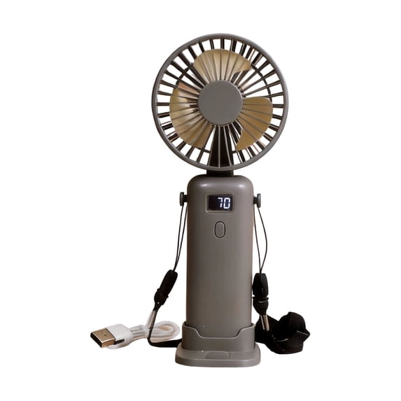 Ckraxd Portable Handheld Fan, Rechargeable Mini Fan with Digital ...
