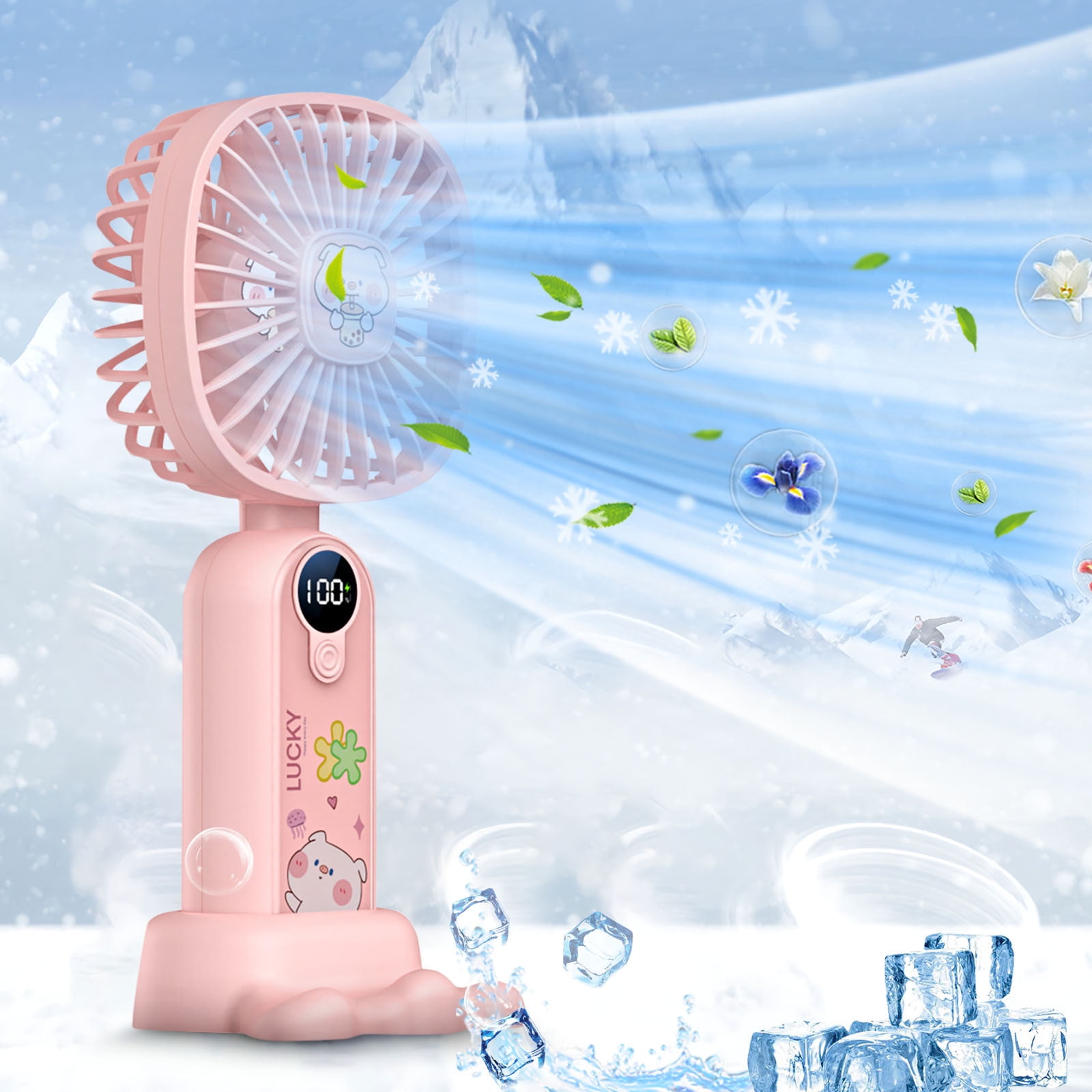 Ckraxd Portable Mini Fan with Rechargeable Battery for Office, Long ...