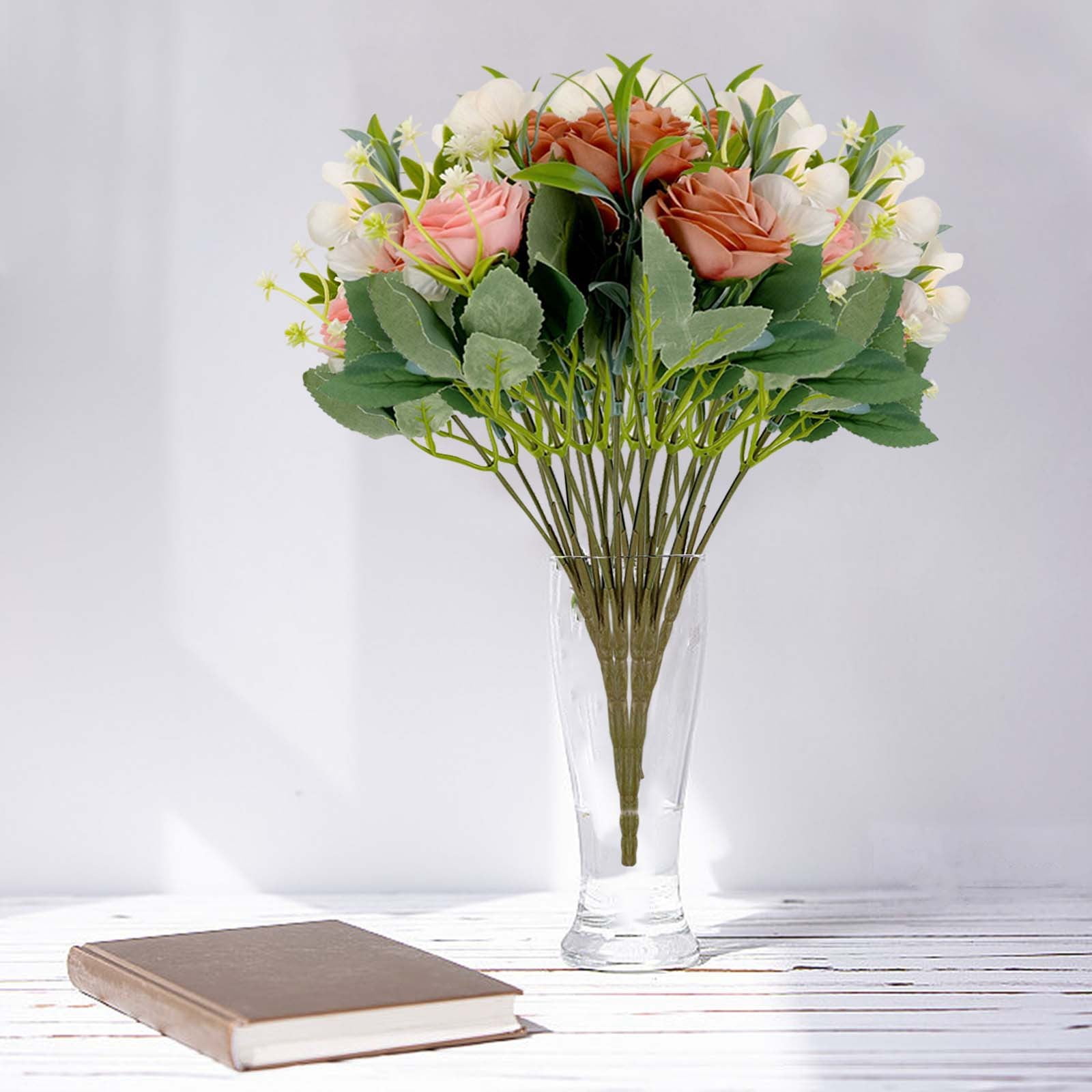 Ckraxd Simulated Camellia Rose Bouquet Artificial Flowers Home Decor ...