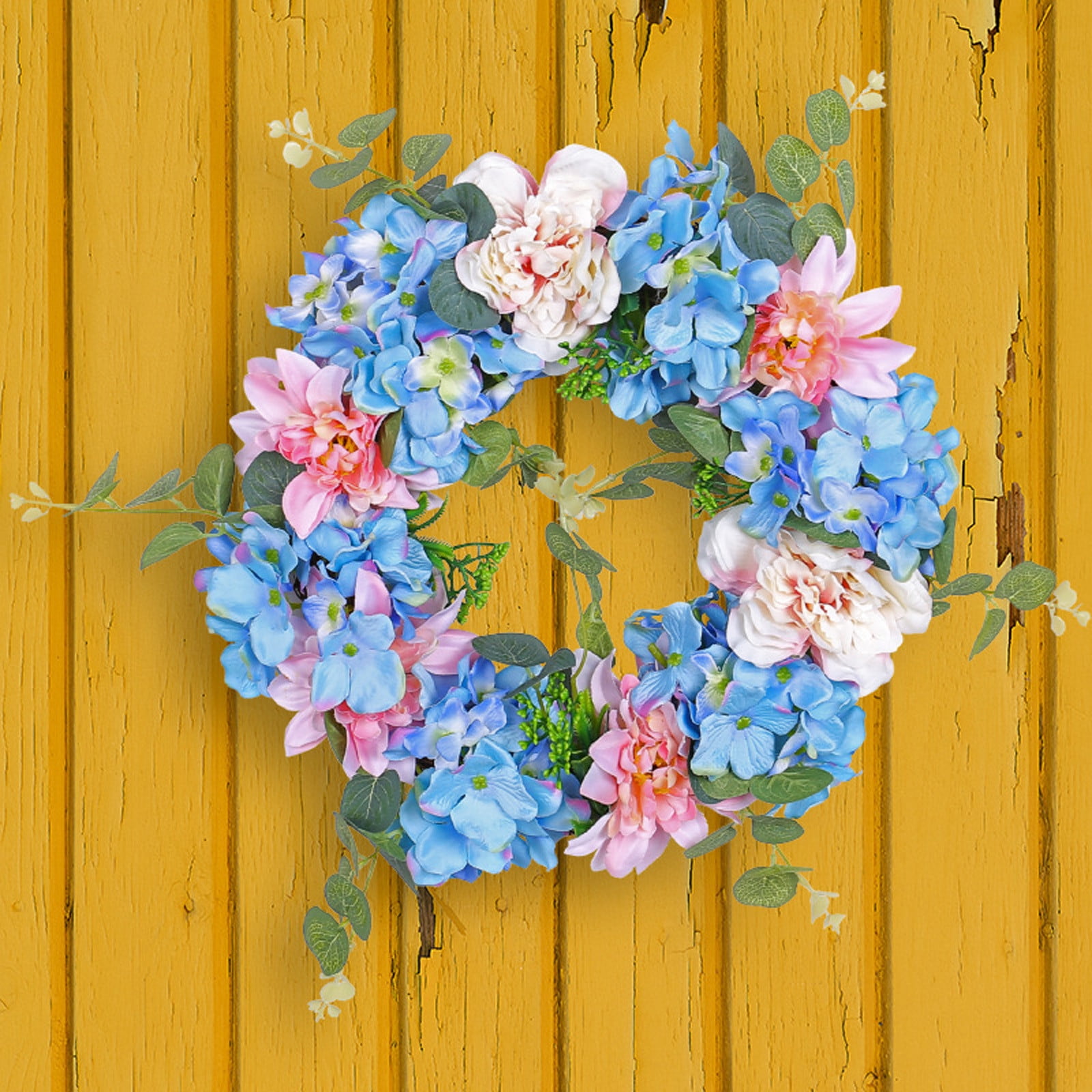 Ckraxd Spring Blue Hydrangea Garland Artificial Flowers Outdoor ...