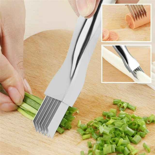 Ckraxd Stainless Steel Scallion Cutter Vegetable Chopper Slicer - Multi ...