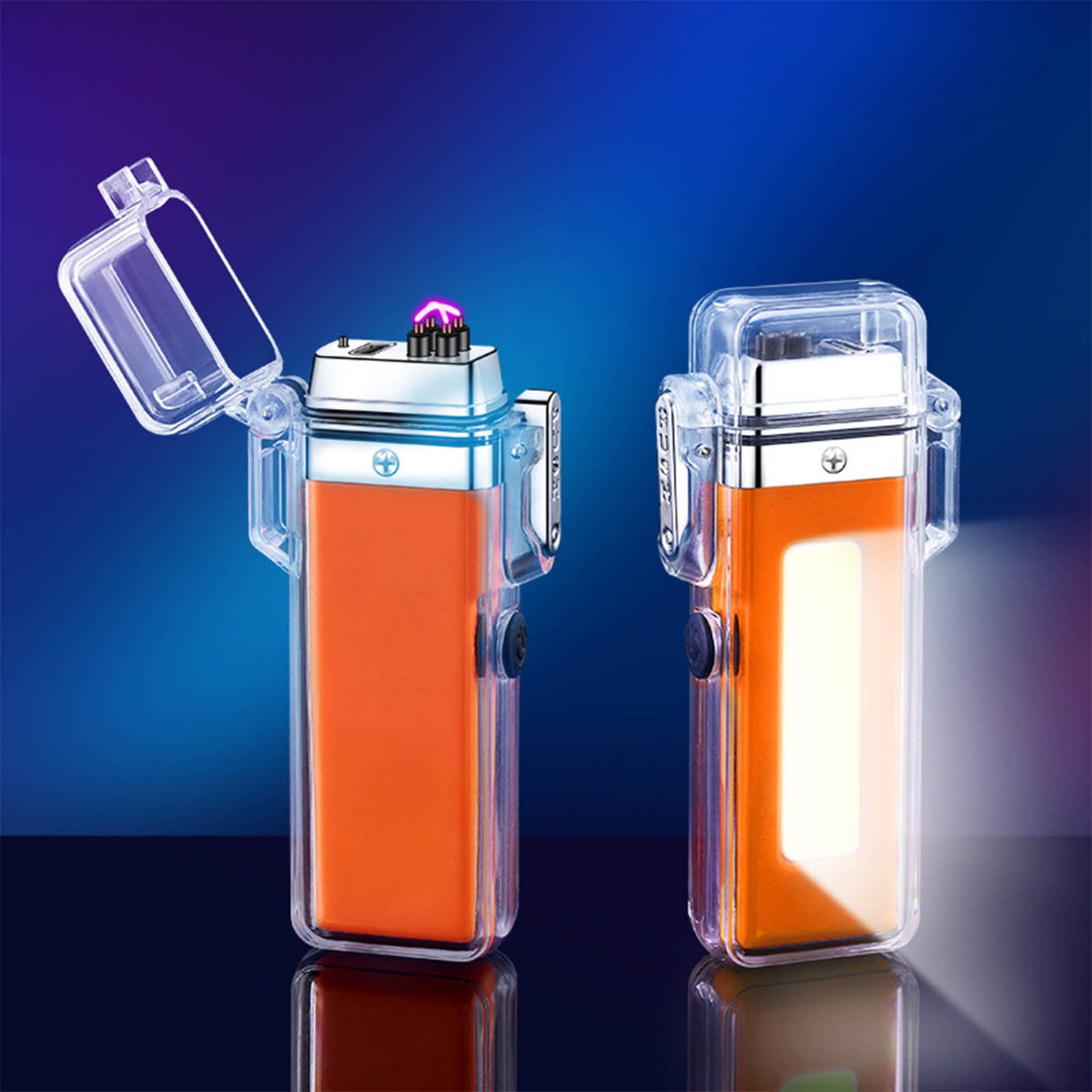 Ckraxd Waterproof Electric Arc Lighter Type-C Fast Charging Transparent ...