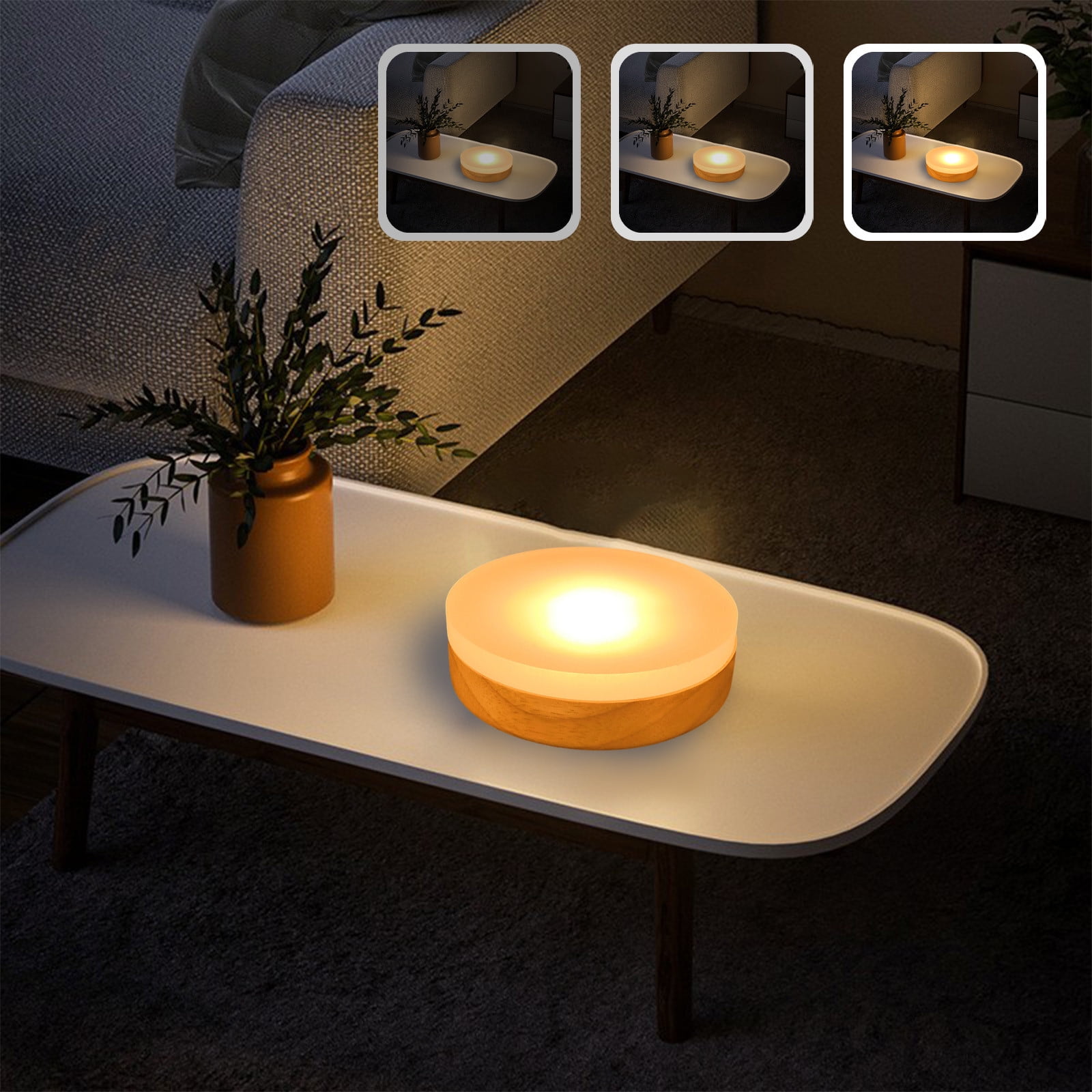 Ckraxd Wooden Art Acrylic LED Night Light Ingenuity Cascading Light ...