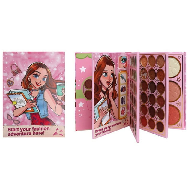 Ckulufk Kids Makeup Makeup For Kids Eyeshadow Books& Cheek Makeup Kit ...