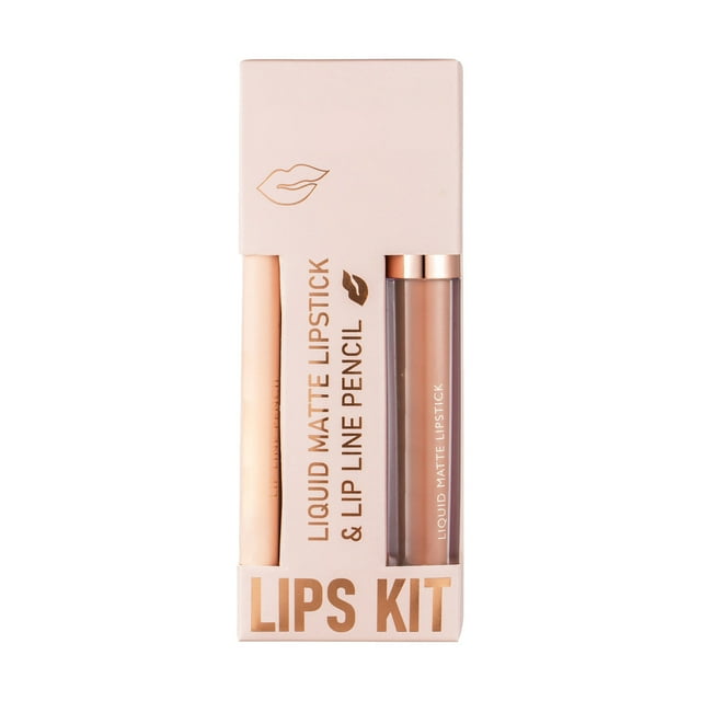 Ckulufk Non Stick Cup Lip Gloss Lipliner Combination Set Lipstick Velvet Lipliner Integrated