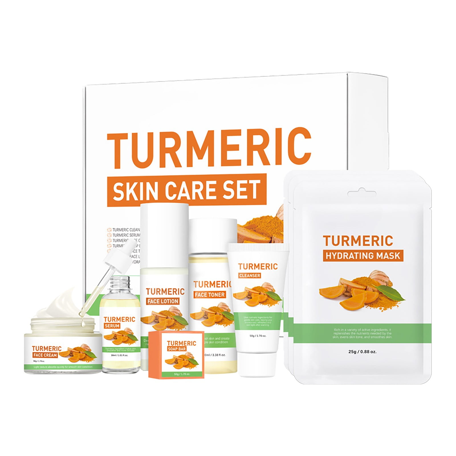 Spring & Summer Clearance Ckulufk Set Vitamin C 7PCS Facial Skin ...