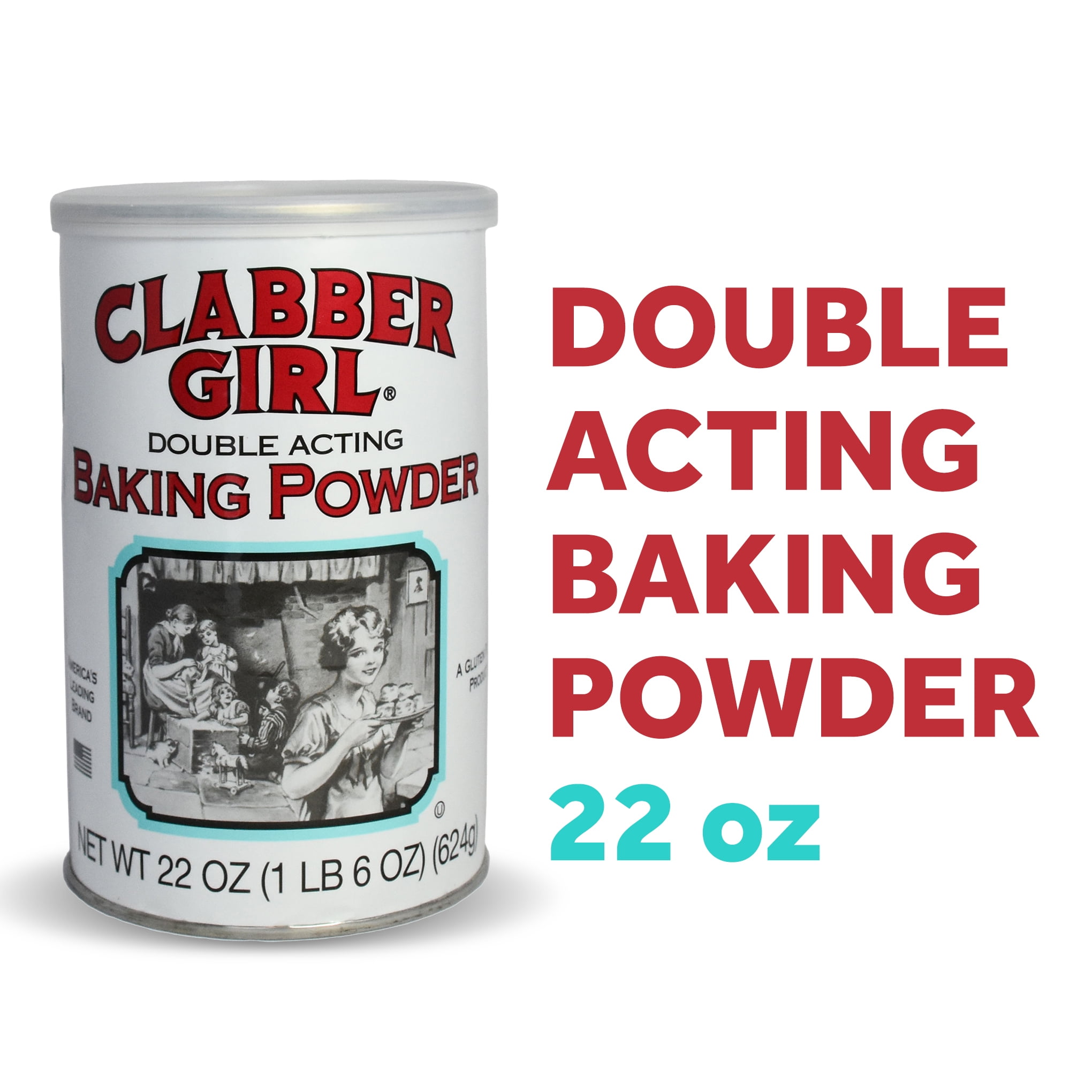 Clabber Girl Baking Powder, Double Acting, Gluten Free, 22 OZ - Walmart.com