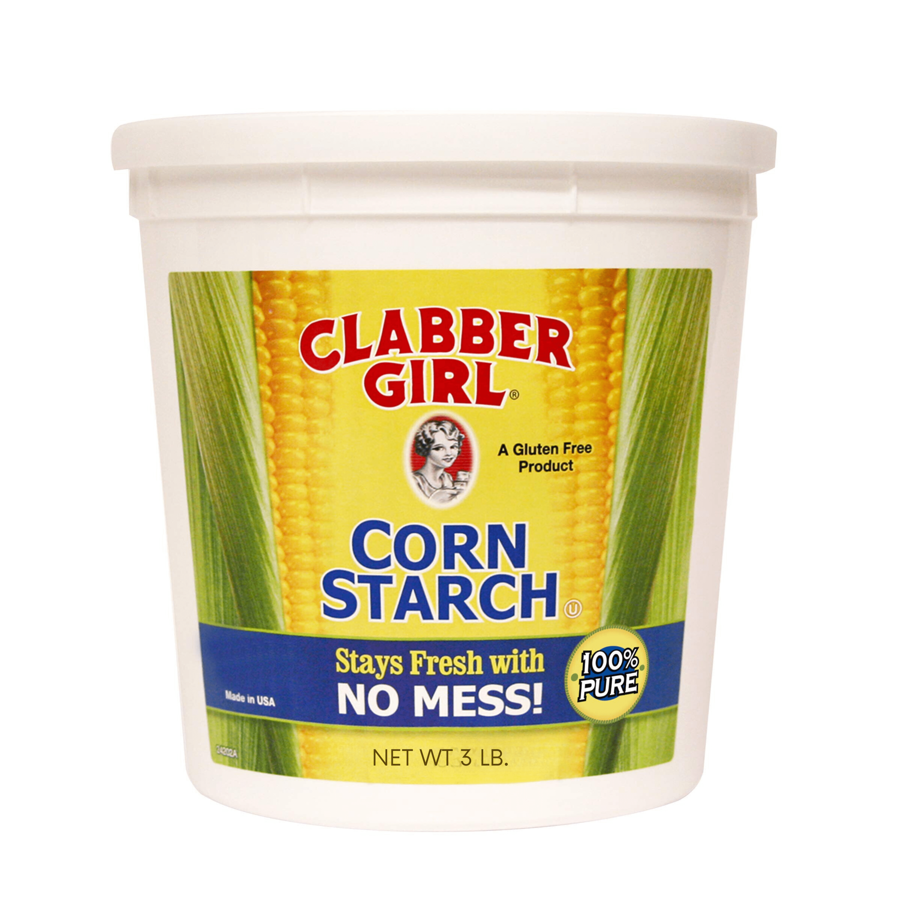 Clabber Girl Corn Starch 3 lb Baking Ingredient for Cooking and Baking ...