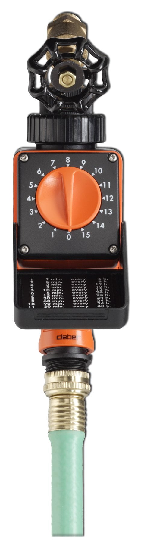Claber 8422 Aquauno Logica Single-Dial Balack and Orange, Programmable ...