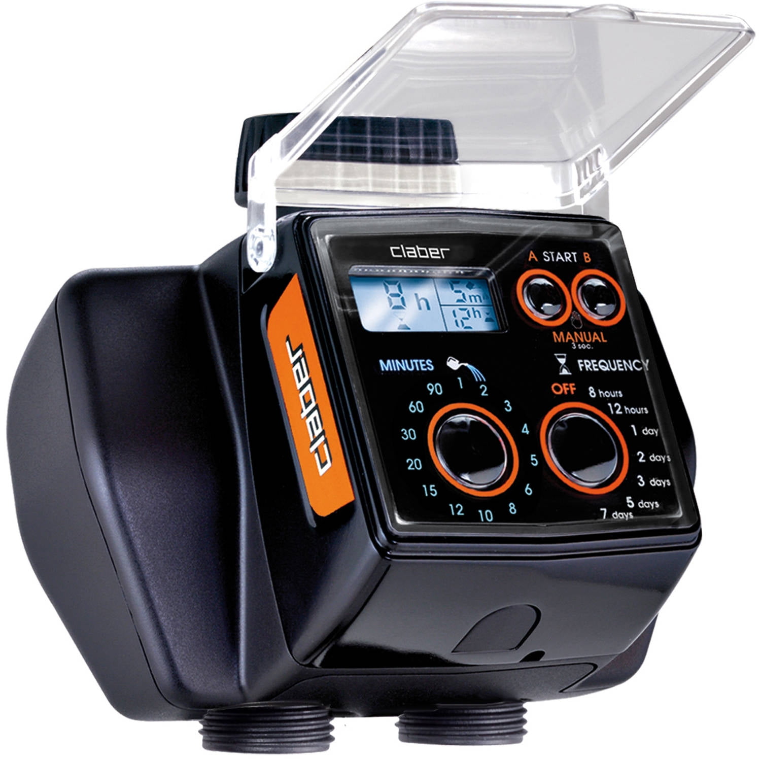 Claber 8488-Dual-Select, 2 Zone Sprinkler Timer with 98 Programs per ...