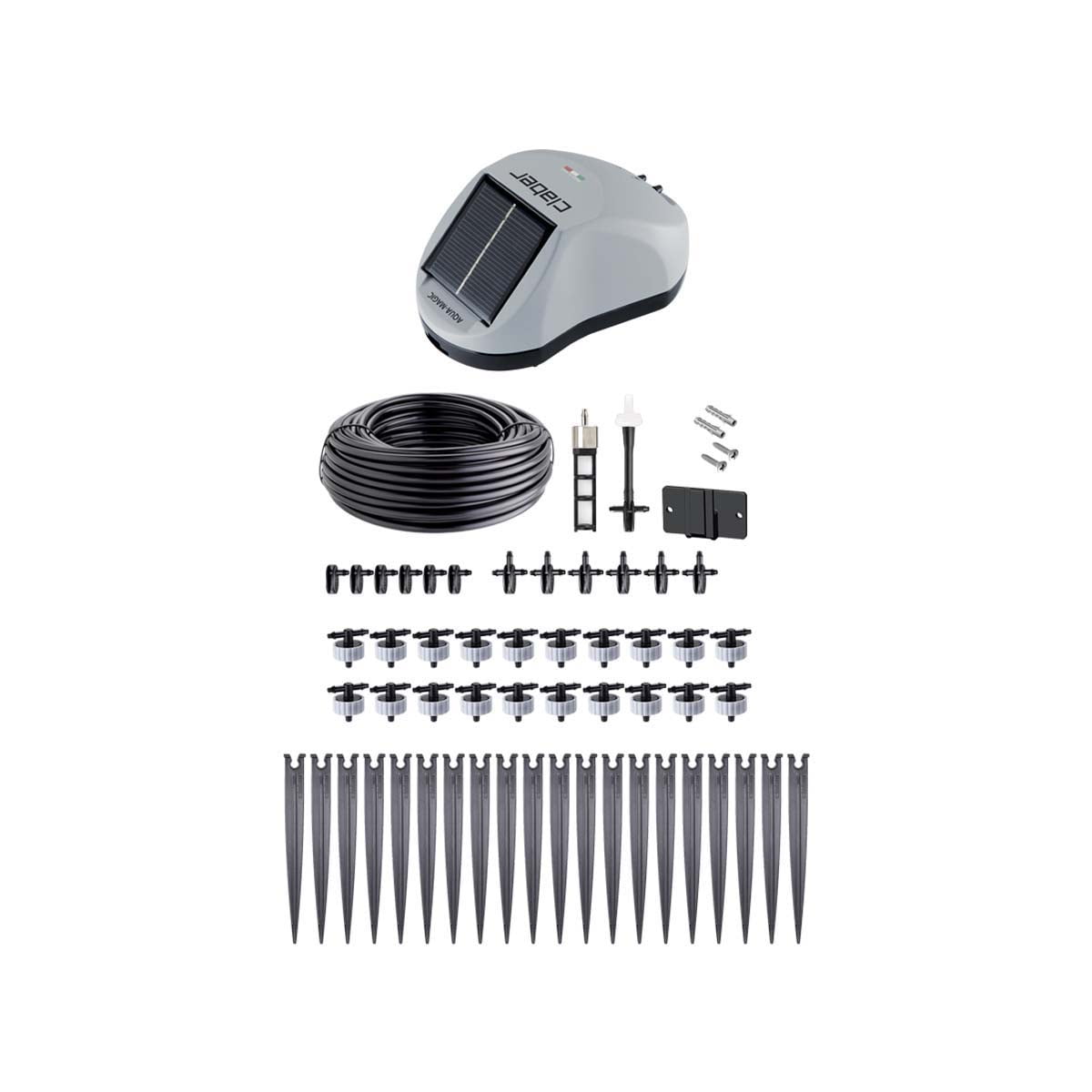 Claber Aqua-Magic System – Solar-Powered Drip Irrigation Kit, 20 ...