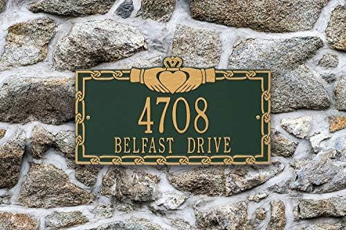 Claddagh Address Irish Address Plaque. Display Your Address and Street ...