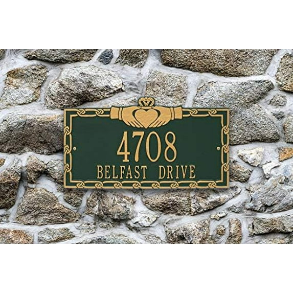 Claddagh Address Irish Address Plaque. Display Your Address and Street ...