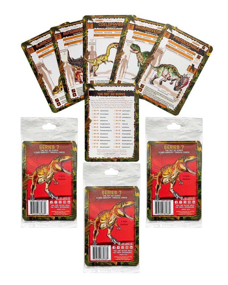 Clade-Gravim Dinosaur Trading Cards for Boys Adults Girls Bundle Series ...