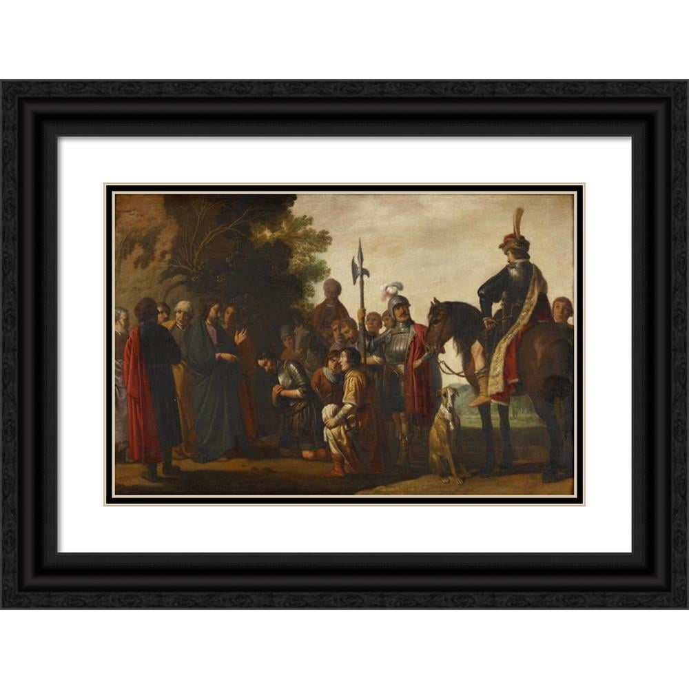 Claes Cornelisz. Moeyaert 14x11 Black Ornate Wood Framed Double Matted ...