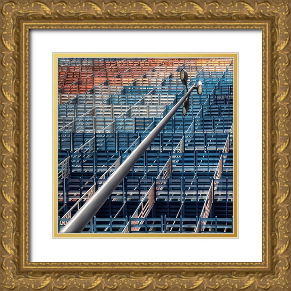 Claes, Gilbert 12x12 Gold Ornate Wood Framed with Double Matting Museum ...