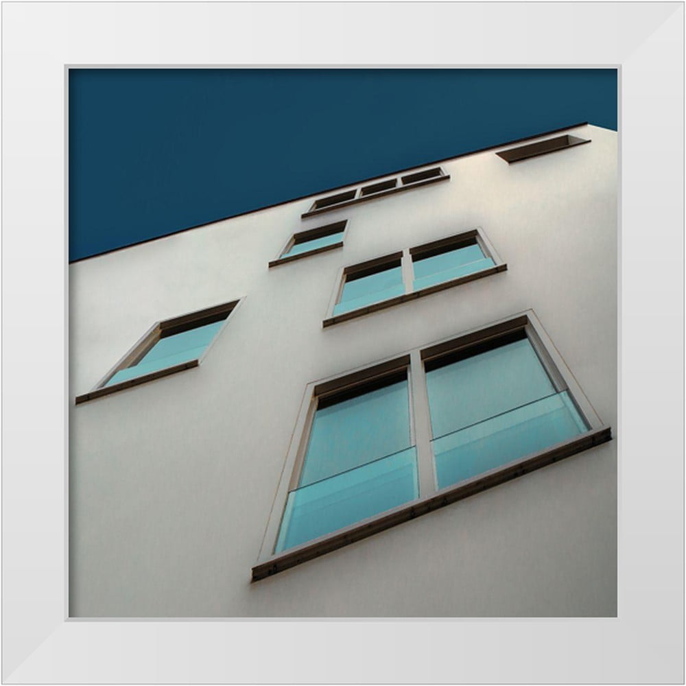 Claes, Gilbert 12x12 White Modern Wood Framed Museum Art Print Titled - Ten Little Windows Ii ...