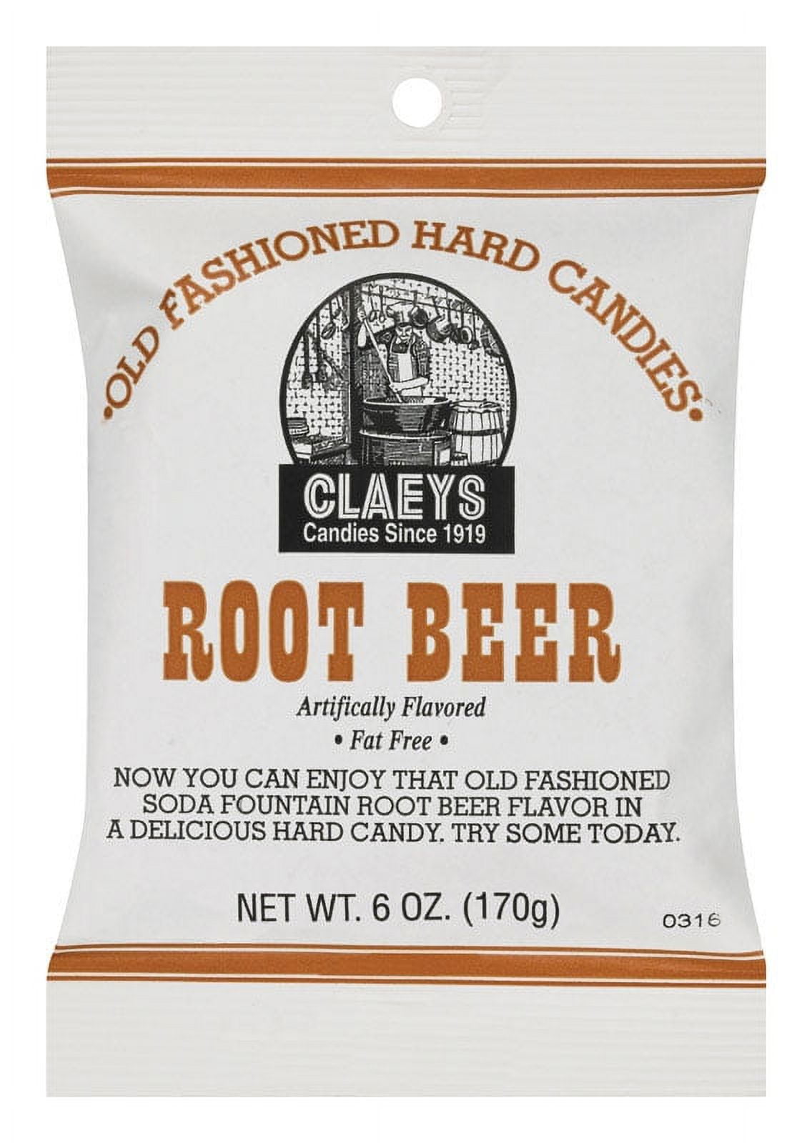 Claey's Fat-Free Old Fashioned Root Beer Hard Candies, 6 Oz. - Walmart.com