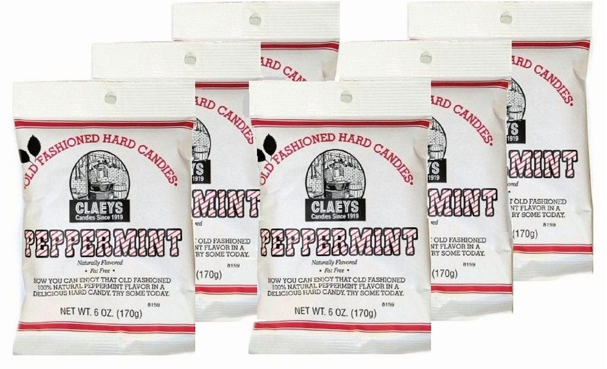 Claey's Natural Peppermint Candy, 6 Packages of 6 Ounces Each - Walmart.com