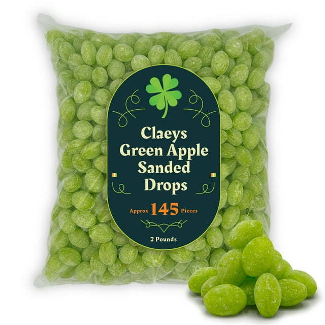 Claeys Green Apple Sanded STF9 Drops 2LB Approx 145 Hard Candy Drops ...