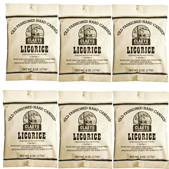 Claeys Old Fashioned Hard AIF9 Candy - 6 Pack - Licorice - Since 1919 ...