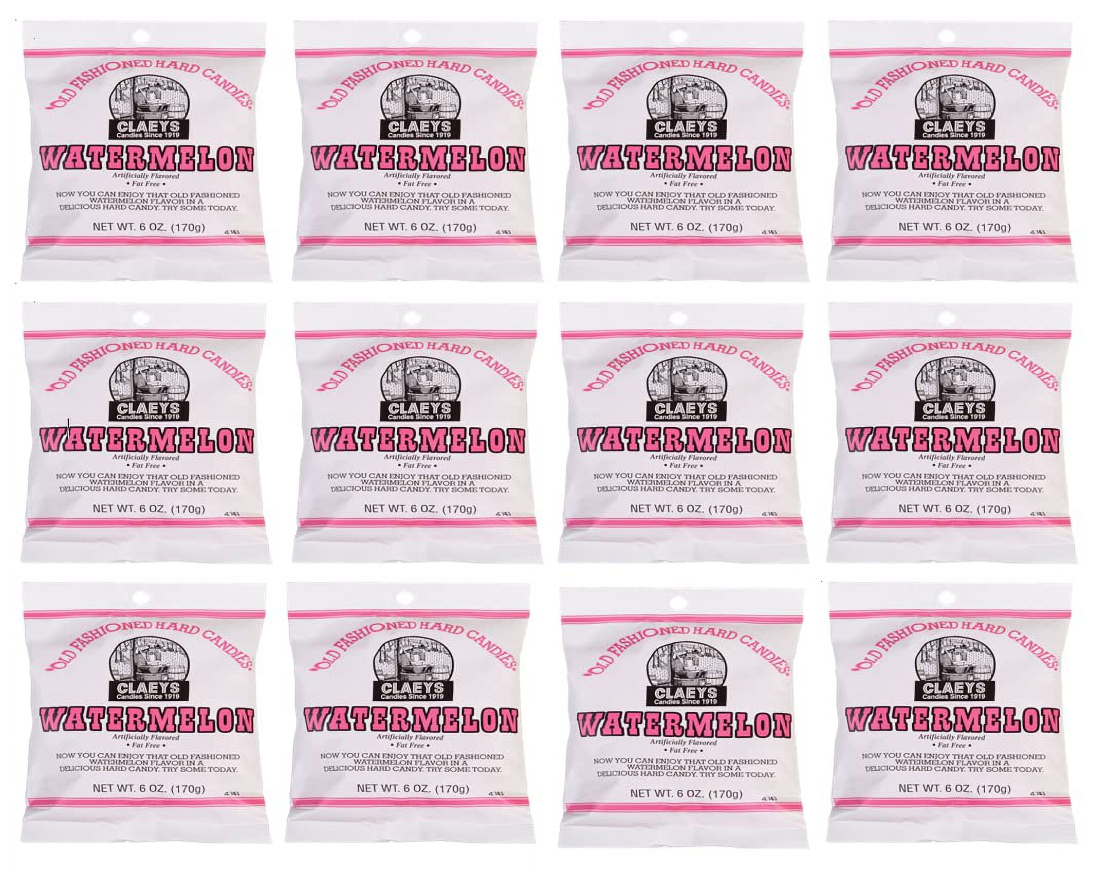 Claeys Old Fashioned Hard Candies Watermelon 6 Oz (Pack Of 12 ...