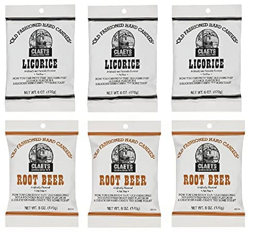 Claeys Old Fashioned Hard Candy - Variety 6 Pack - Licorice and Root ...