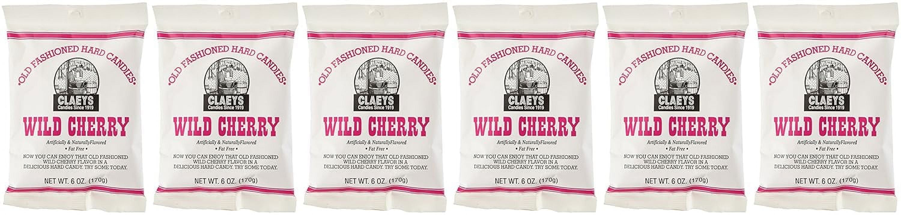 Claey's Old Fashioned Hard Candy, Wild Cherry Flavor, 6oz Bags, Pack of ...