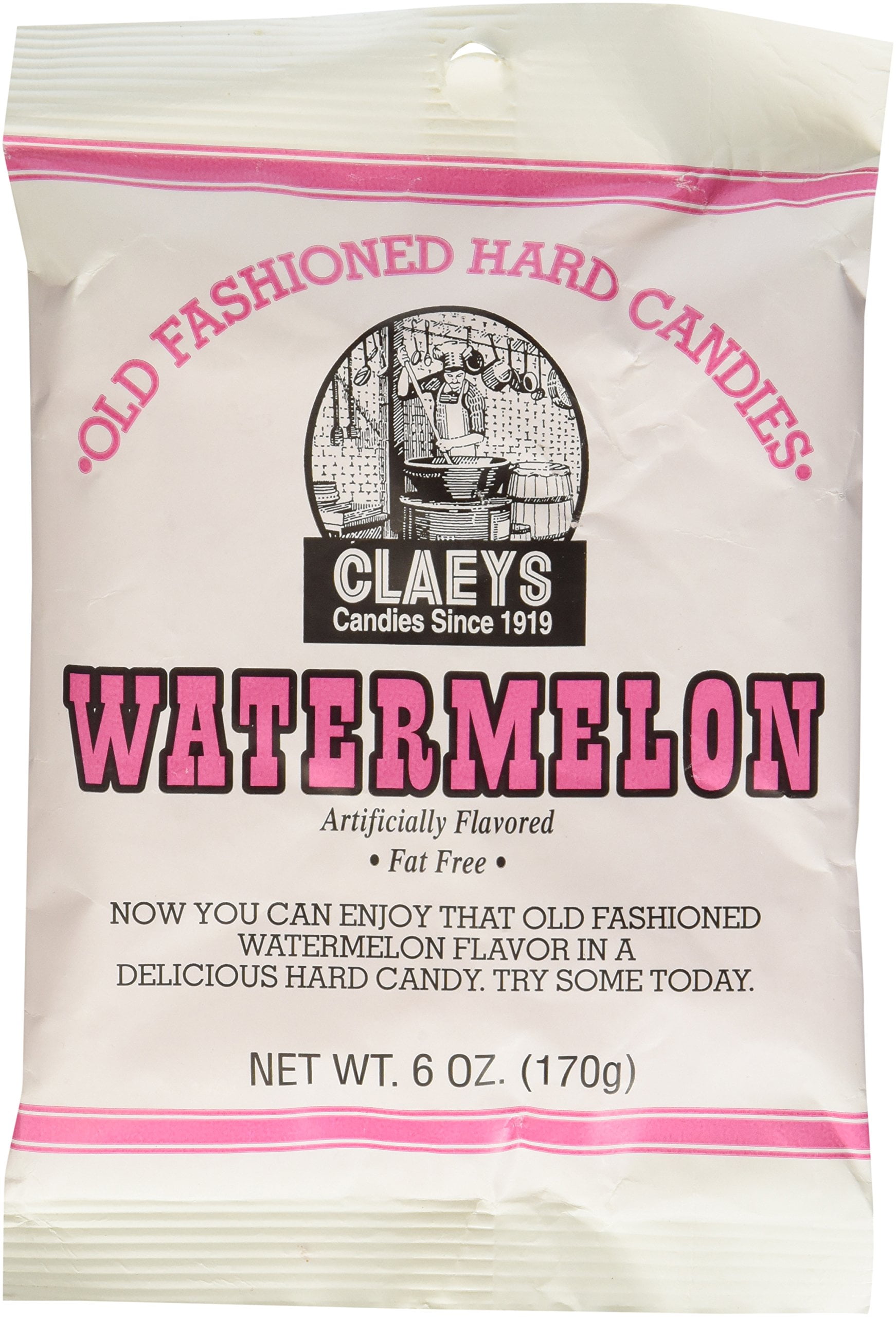 Claeys Old Fashioned Watermelon Hard Candy, 6 oz, Soothing, 100% ...