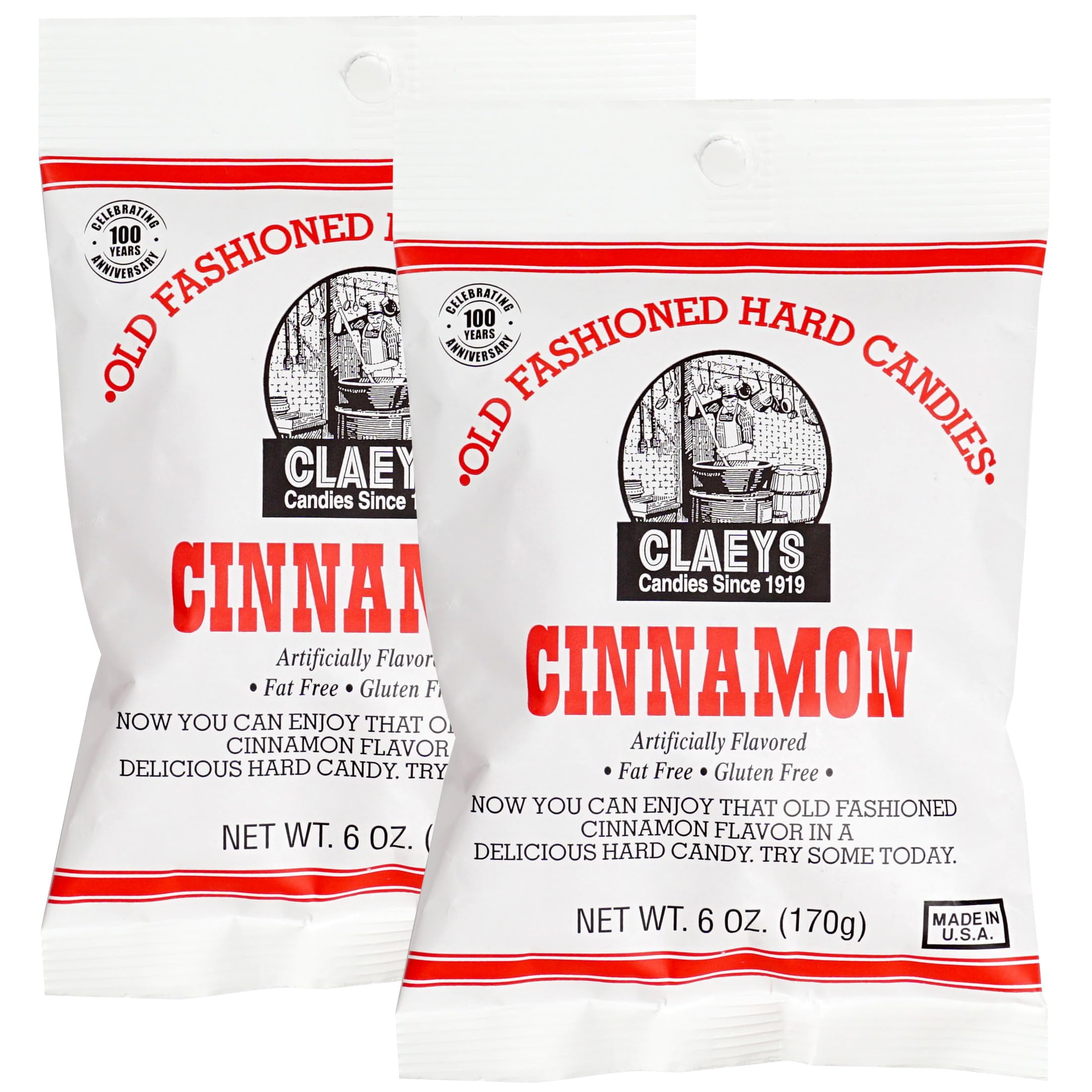 Claey's Sanded Cinnamon Hard Candy, 6 Oz Bag, 2 Pack, Sweet and Sour ...