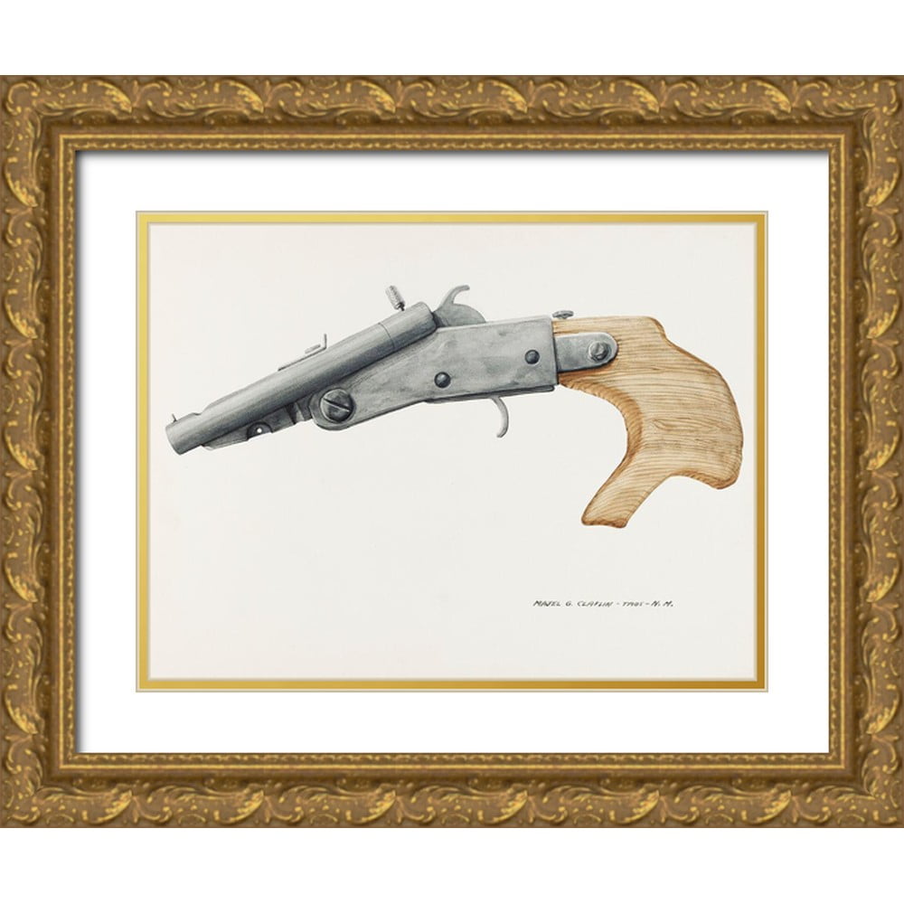 Claflin, Majel G. 14x12 Gold Ornate Wood Framed with Double Matting ...