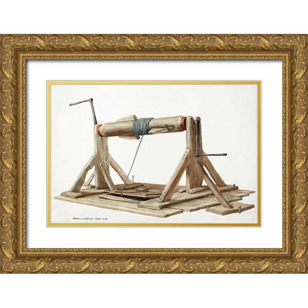 Claflin, Majel G. 24x17 Gold Ornate Wood Framed with Double Matting ...