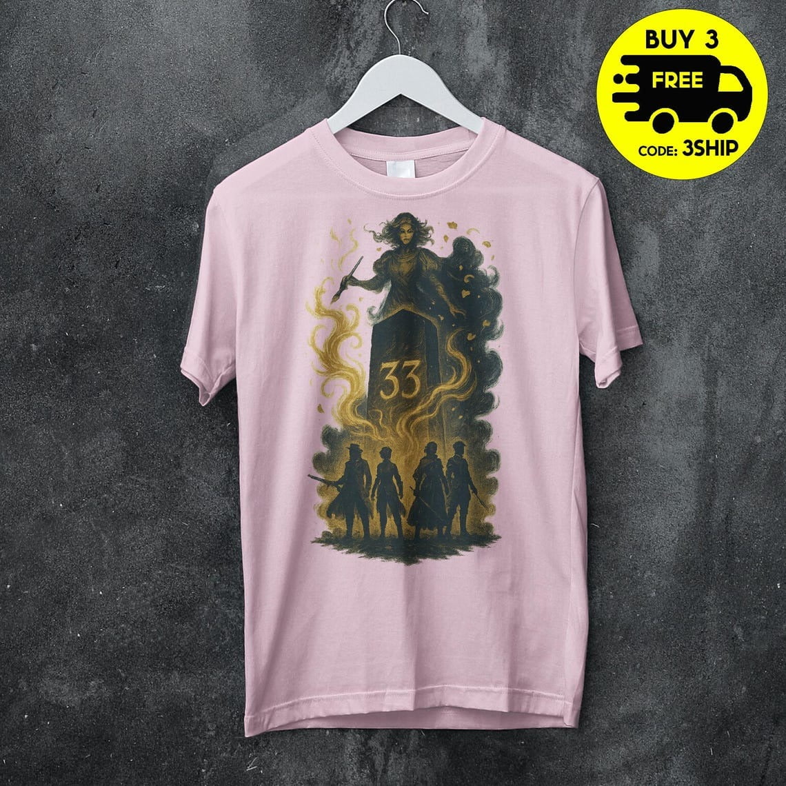 Clair Obscur Expedition 33 Dark Fantasy Tee, Gothic RPG T-Shirt ...