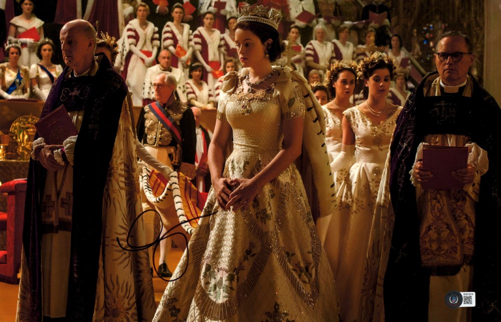 Claire Foy Signed Autographed 11X17 Photo The Crown Queen Elizabeth BAS ...