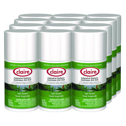 Claire Metered Air Freshener, Rain Forest, 11 oz Aerosol Spray, 12 ...