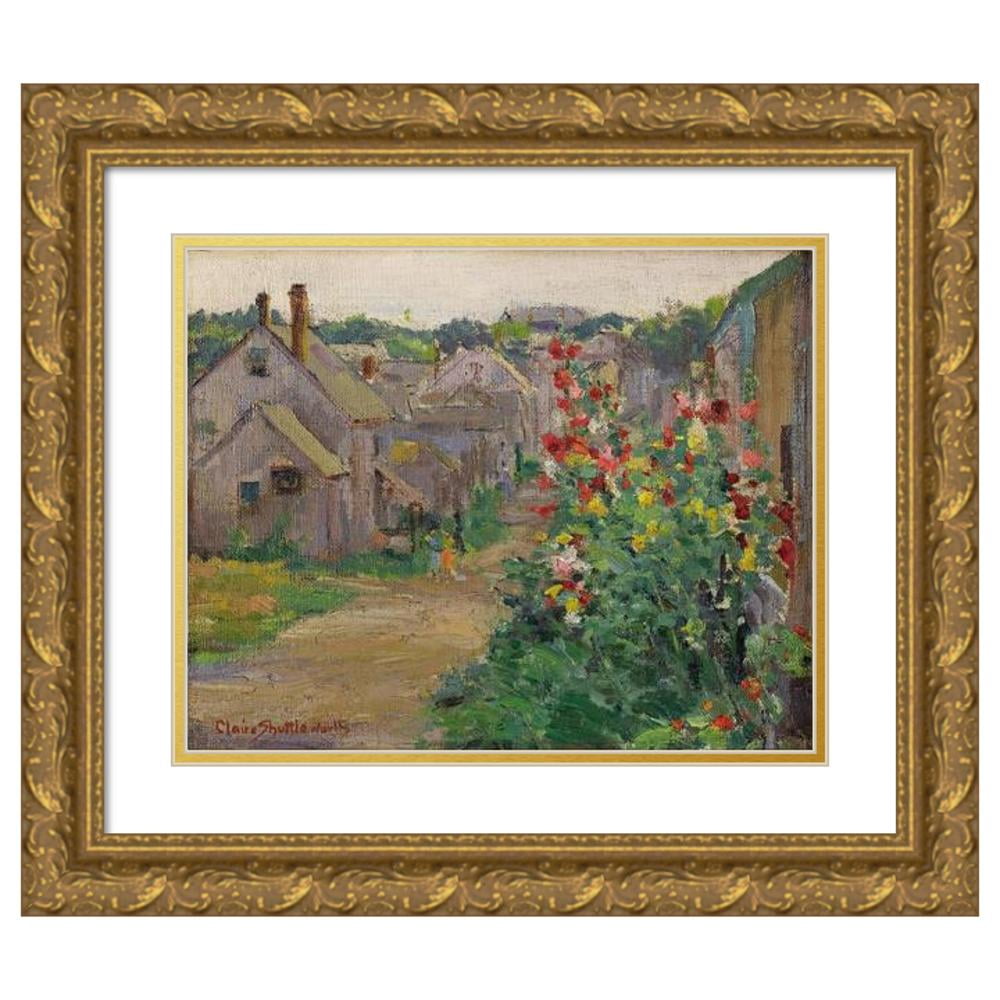 Claire Shuttle 14x12 Gold Ornate Wood Frame and Double Matted Museum ...