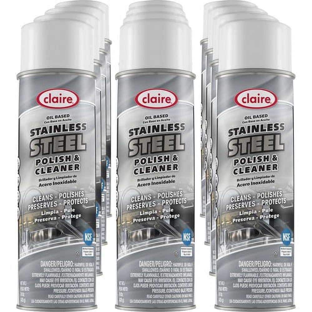 Claire Stainless Steel Polish and Cleaner - Liquid - 15 fl oz (0.5 ...