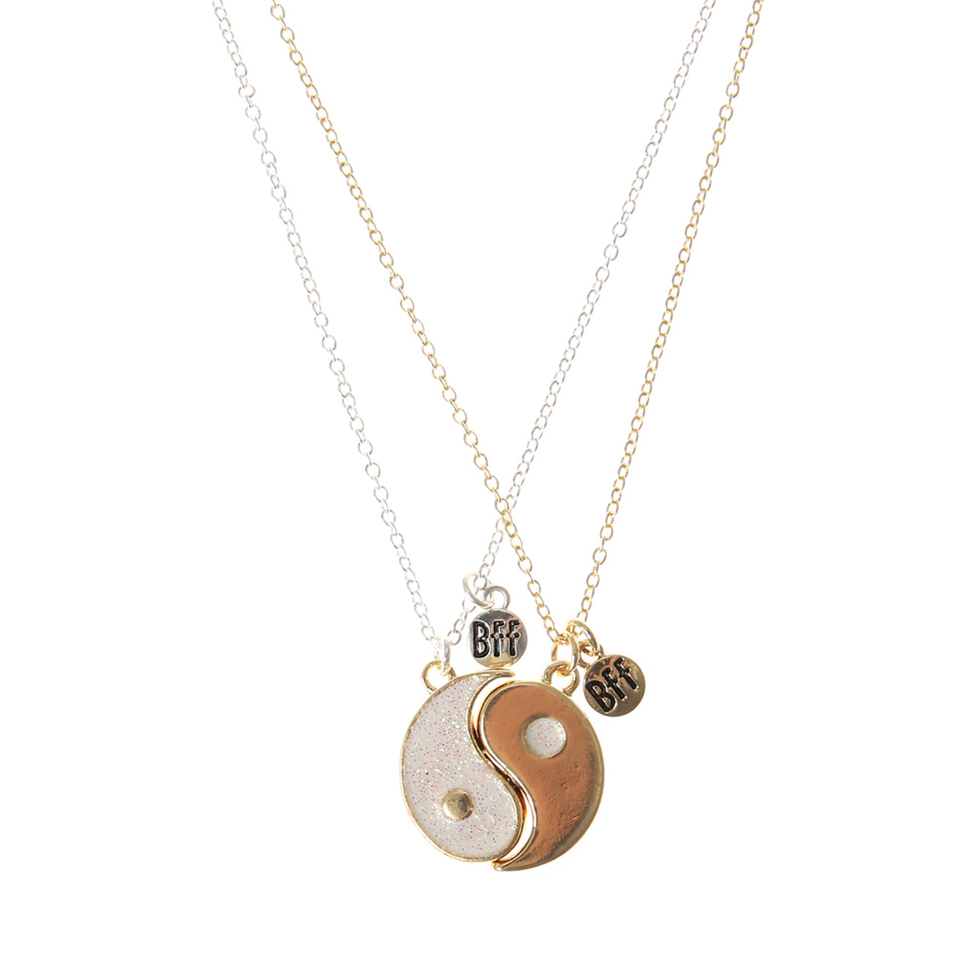 Claire's Best Friends Gold Yin Yang Sign Necklaces - 2 Pack, Gold Tone ...