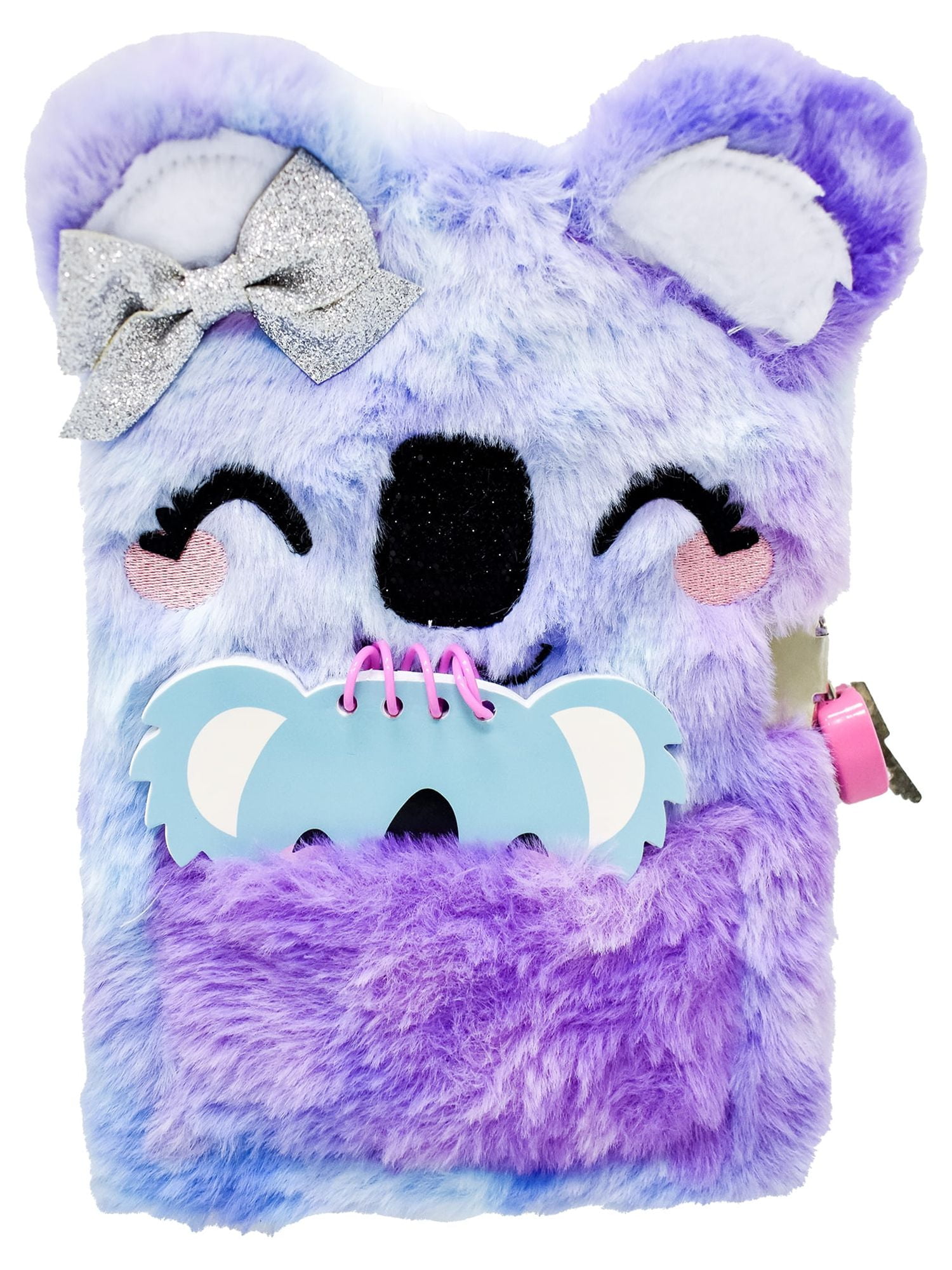 Claire's Kids Koala Plush Lockable Journal, with 2 Keys and Mini ...