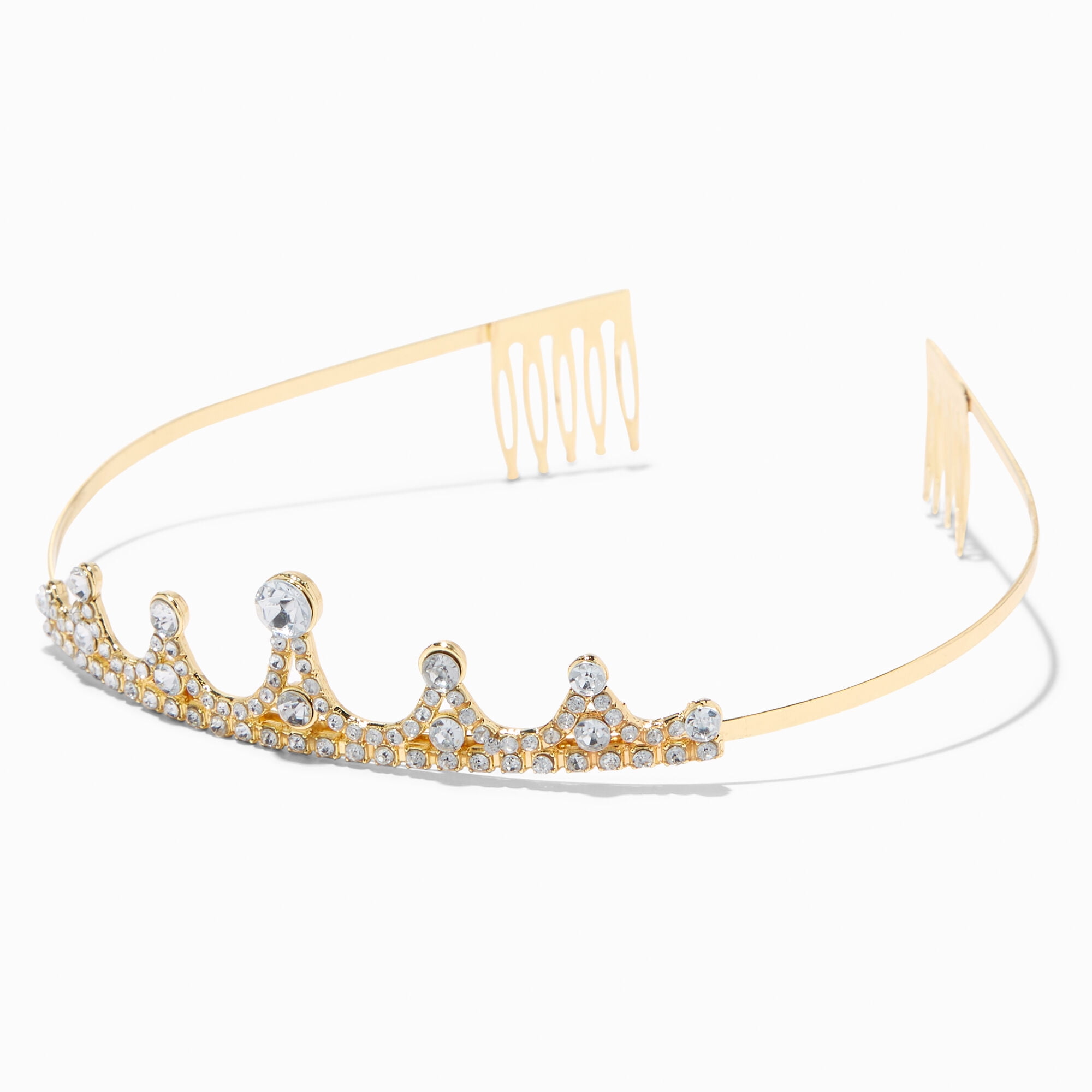 Claire's Club Gold Rhinestone Princess Tiara Birthday Gift . - Walmart.com