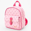 Claire's Small Blush Pink Backpack with Gemstones, Front Zipper Pocket ...
