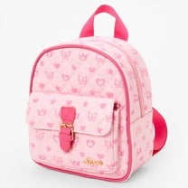 Claire's Small Blush Pink Backpack with Gemstones, Front Zipper Pocket ...